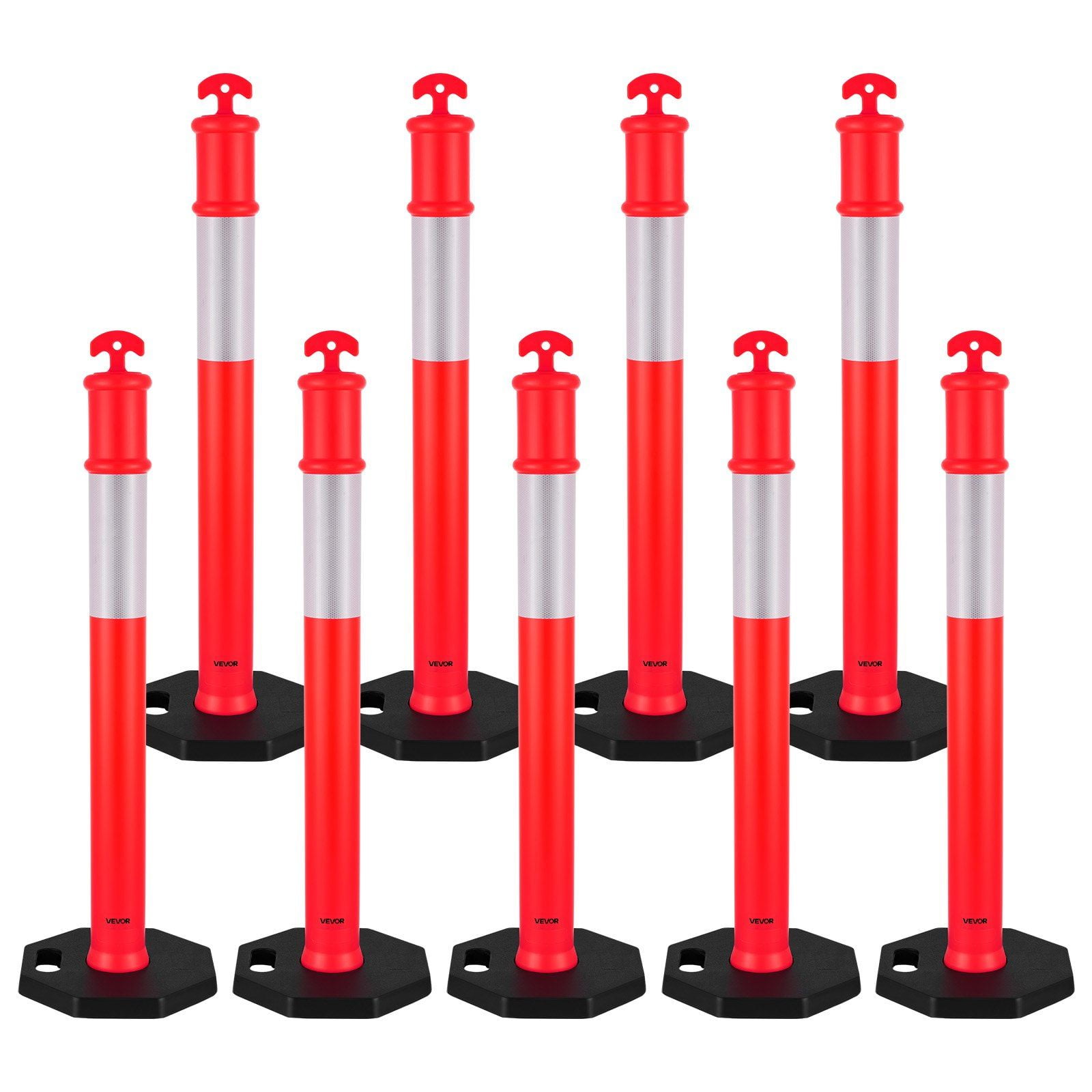 6 Pack Heavy Duty Traffic Cones with Reflective Bands, 48-Inch Safety ...