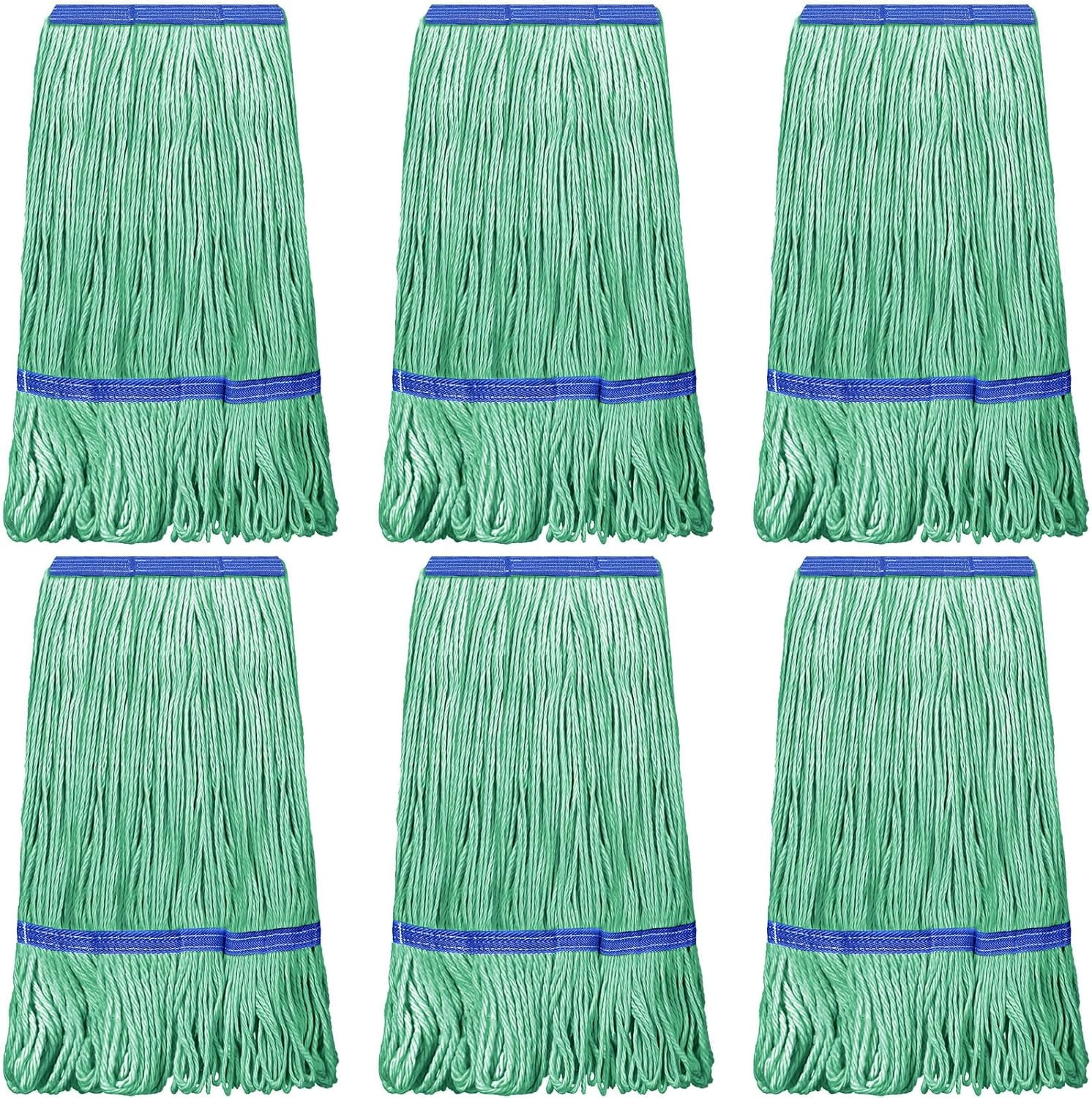 6 Pack Heavy Loop End Cotton String Mop Head Heavy Duty Mop Head ...