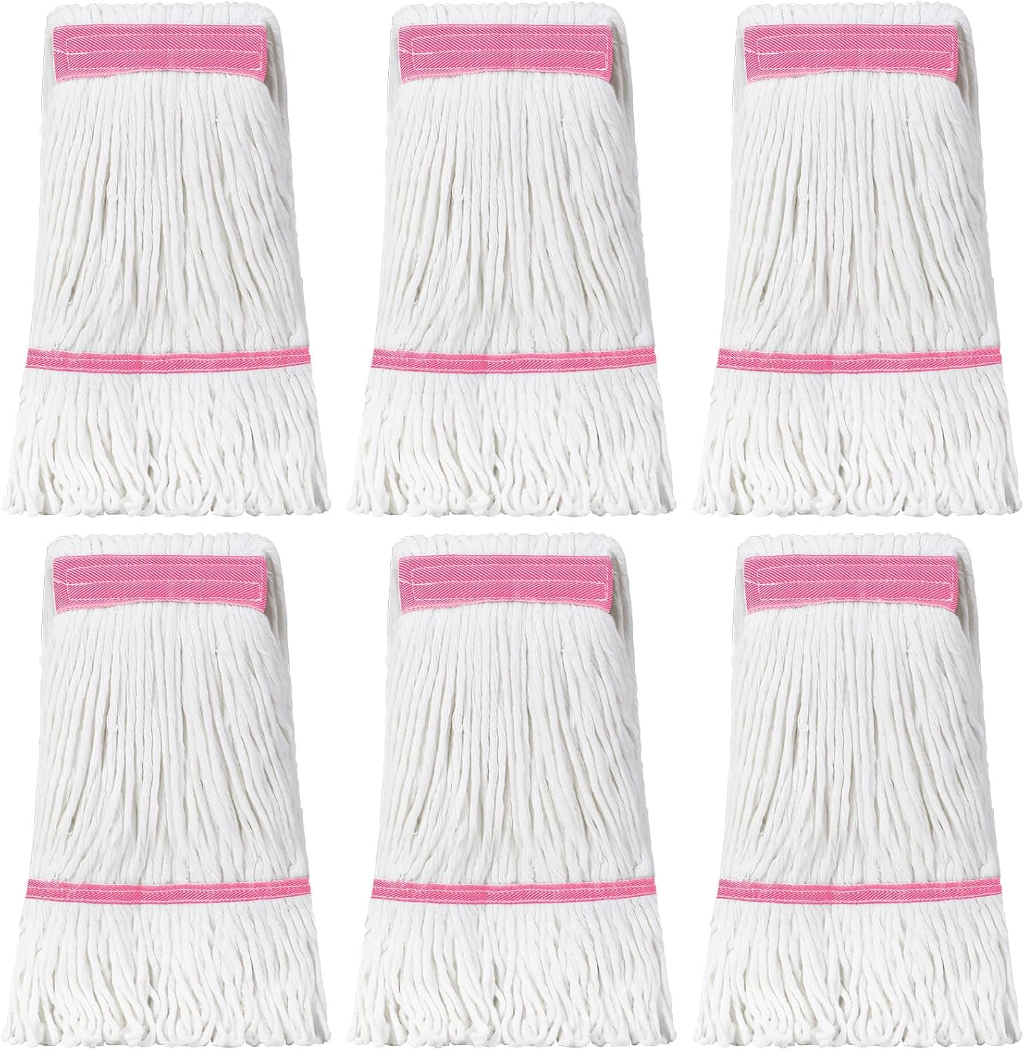 6 Pack Heavy Loop End Cotton String Mop Head Heavy Duty Mop Head ...