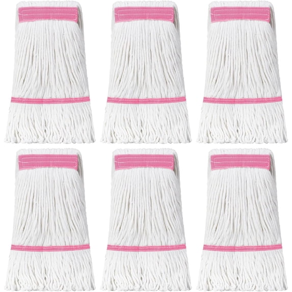 6 Pack Heavy Loop End Cotton String Mop Head Heavy Duty Mop Head ...