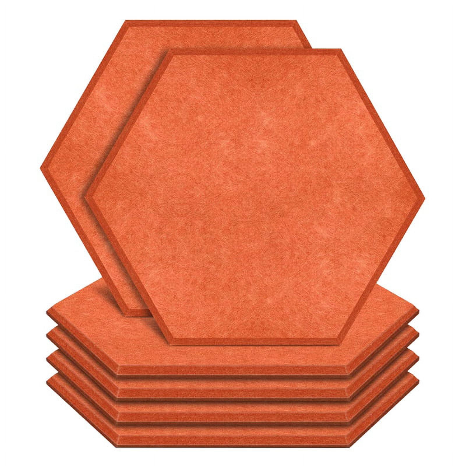 6 Pack Hexagon Acoustic Panels Sound Proof Padding Beveled Edge Sound ...