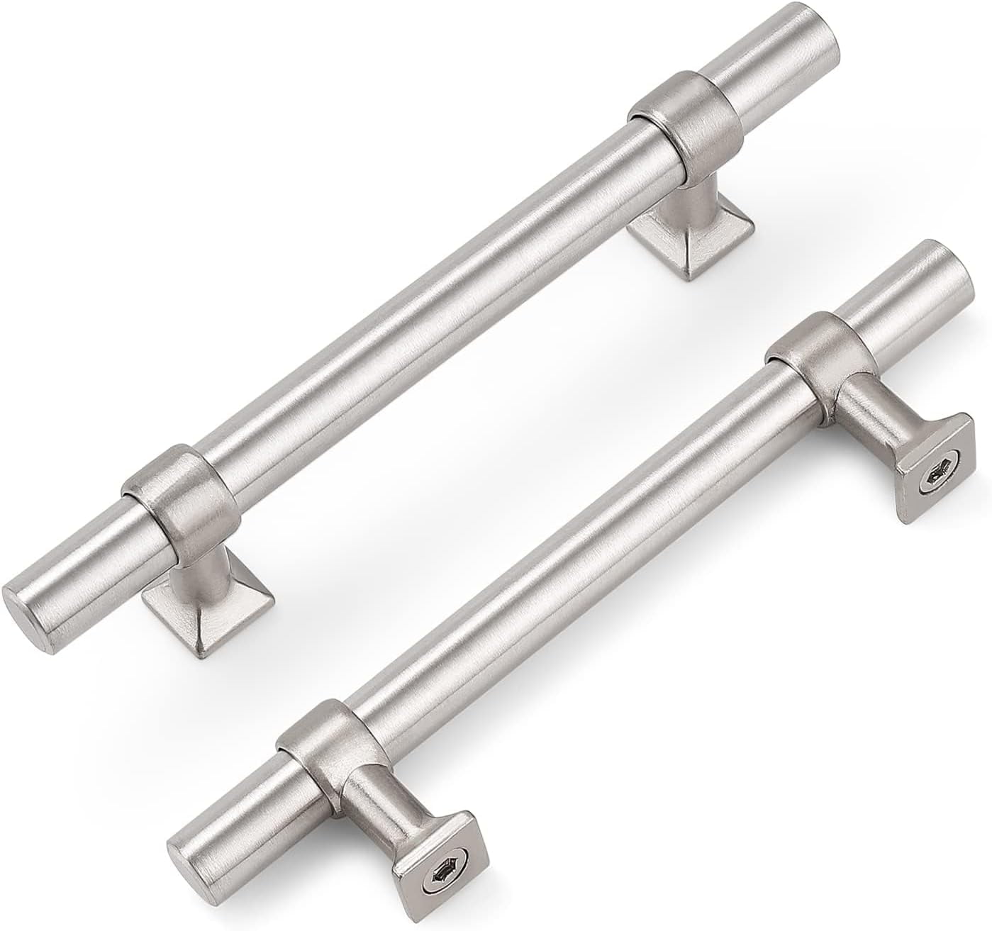 6 Pack Hole Centers 3.75 inch Brushed Nicel Cabinet Handles Stainless ...