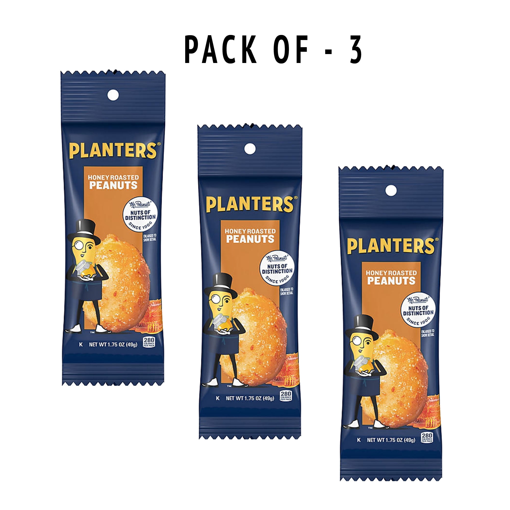 3-Pack Honey Roasted Peanuts - the Perfect Snack for Any Moment for ...