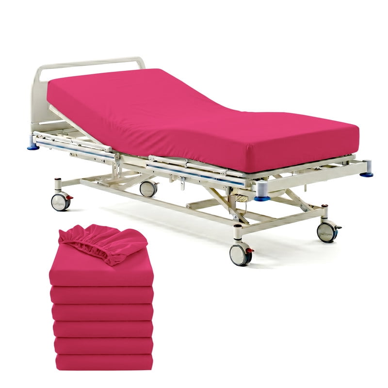 6 Pack Hospital Bed Fitted Sheets 36" x 80" x 12" Deep – 100% Egyptian ...