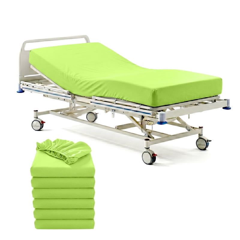 6 Pack Hospital Bed Fitted Sheets 36" x 80" x 8" Deep – 100% Egyptian ...