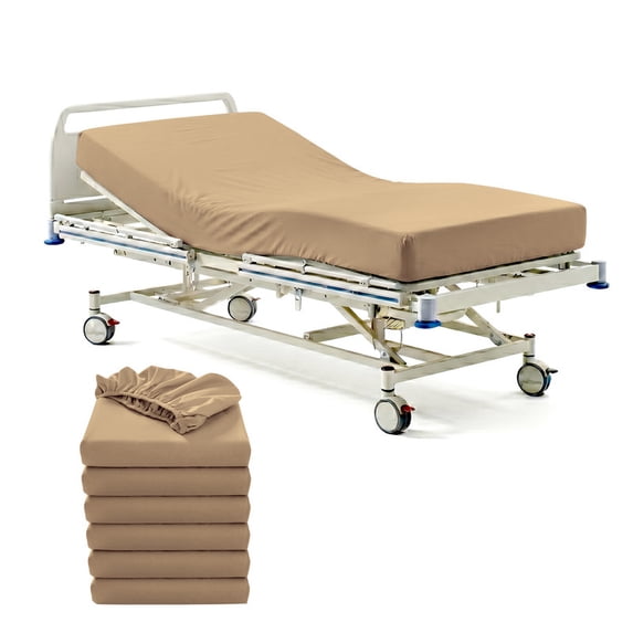 6 Pack Hospital Bed Fitted Sheets 36" x 80" x 9" Deep – 100% Egyptian ...