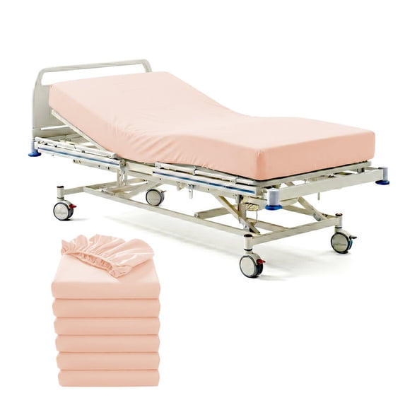 6 Pack Hospital Bed Fitted Sheets 36" x 80" x 9" Deep – 100% Egyptian ...