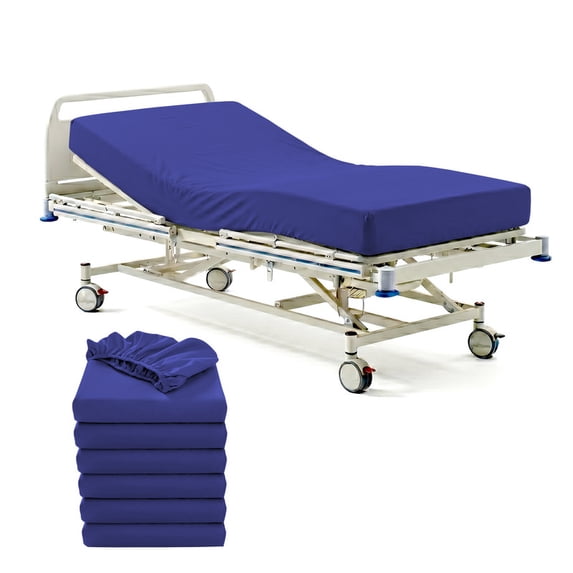6 Pack Hospital Bed Fitted Sheets 36" x 80" x 9" Deep – 100% Egyptian ...