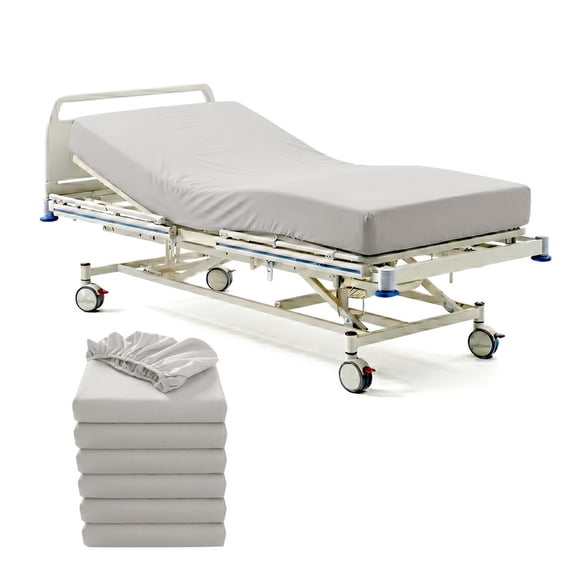 6 Pack Hospital Bed Fitted Sheets 36" x 80" x 9" Deep – 100% Egyptian ...