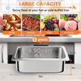 6 Pack Hotel Pans, 1/2 Half Size 4 Inch Deep Steam Table Pan, Stainless ...
