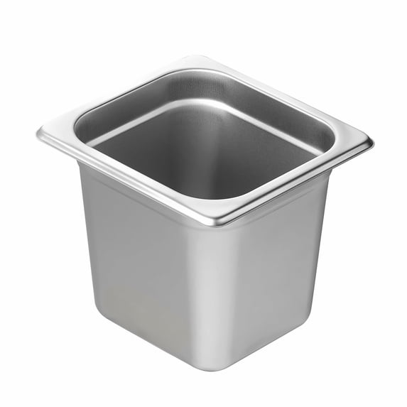 6 Pack Hotel Pans 1/6 Size - Stainless Steel Steam Pans - 6 Inch Deep ...