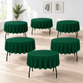 6 Pack Hunter Green Round Tablecloths 70 Inch For 30