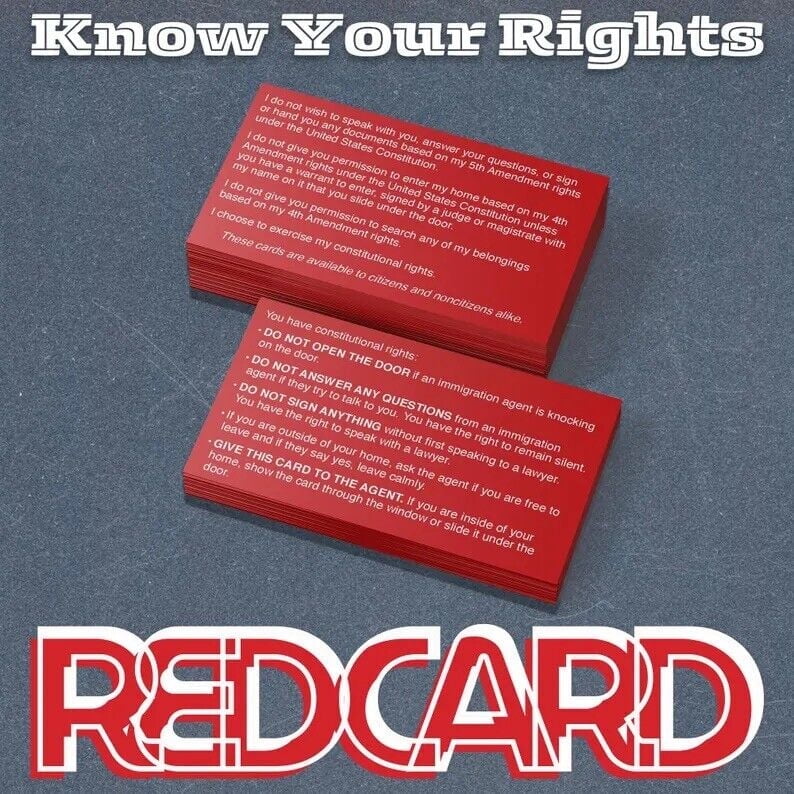 6 Pack ICE Know Your Rights Spanish Translation Cards (Spanish ...