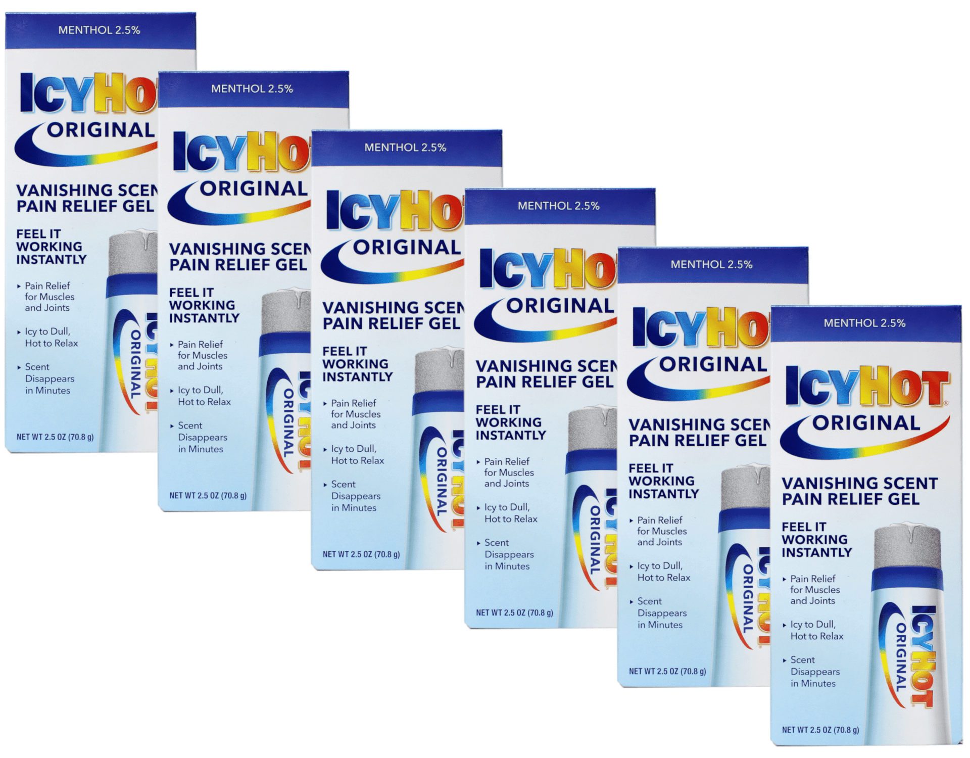 ICY HOT Menthol Pain Reliever - Arthritis Relief Gel, Vanishing Scent ...