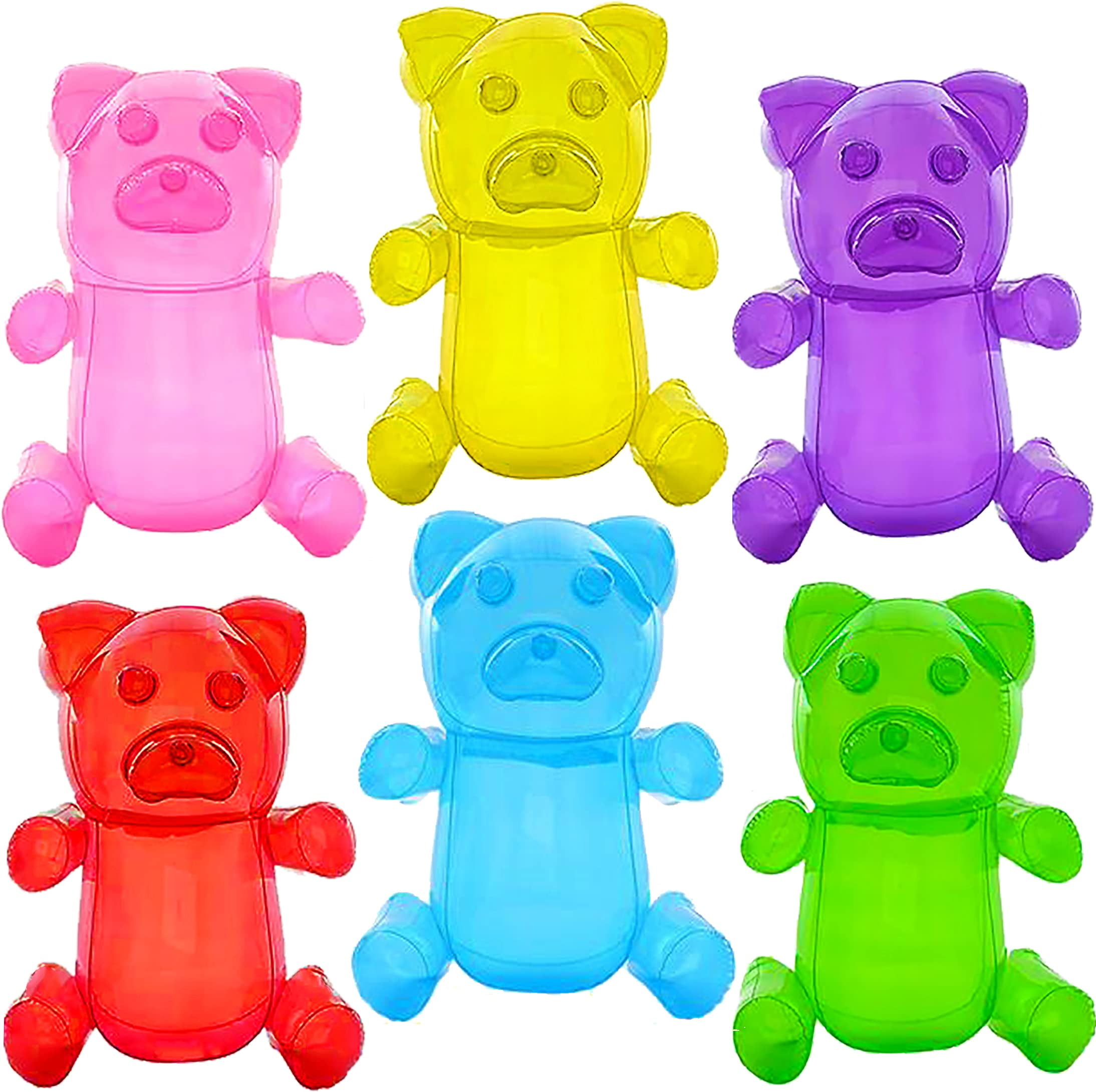 6 Pack Inflatable Gummy MMF7 Bears, 12'' Tall - Great for Birthday ...