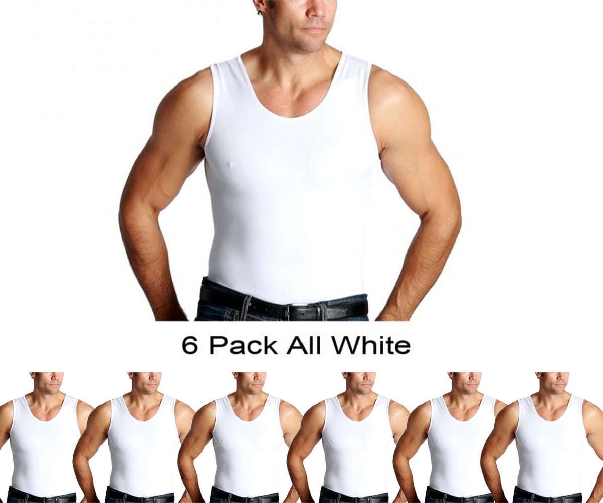 6-Pack Insta Slim Compression Muscle Tank MS0006 - Walmart.com
