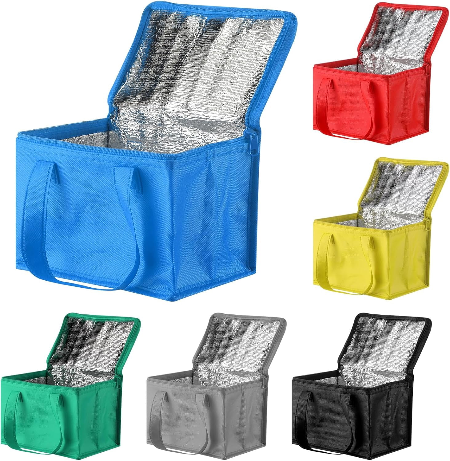 6 Pack Insulated Food Delivery Bags Bulk, 16 x 10 x 13 Inch Insulated ...