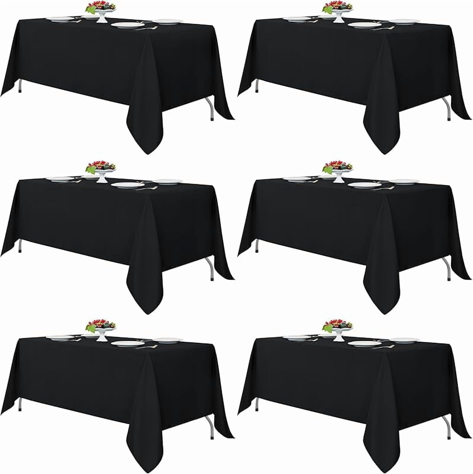 6 Pack Ivory Tablecloths for Round Tables-108 Inches in Diameter-Stain ...
