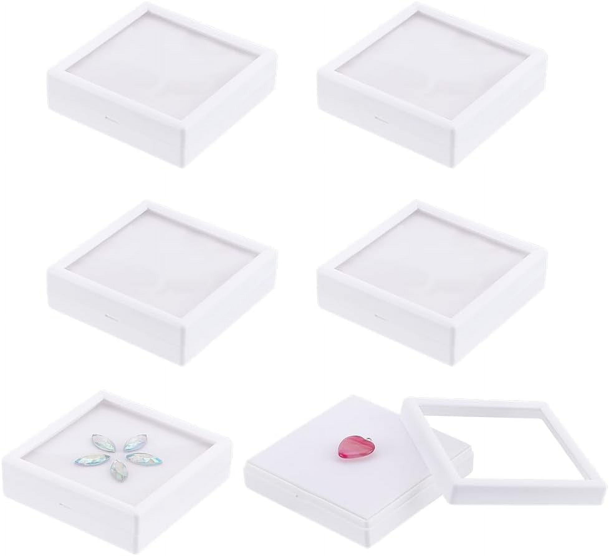 6 Pack Jewelry Case Display Gemstone Display Box Diamond Case White ...
