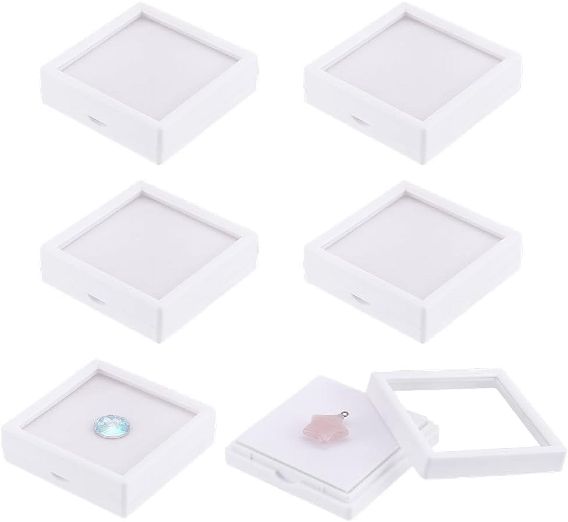 6 Pack Jewelry Case Display Gemstone Display Box Diamond Case White ...