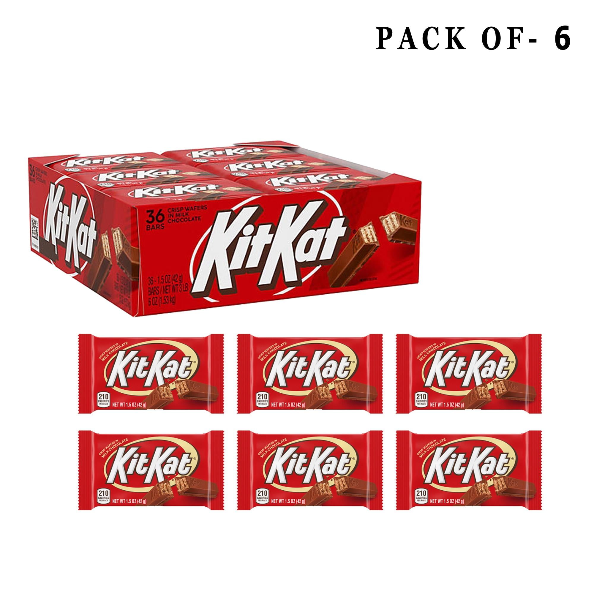 6 Pack KIT KAT Milk Chocolate Wafer Candy | 1.5 oz. Per Bar | Buy From ...