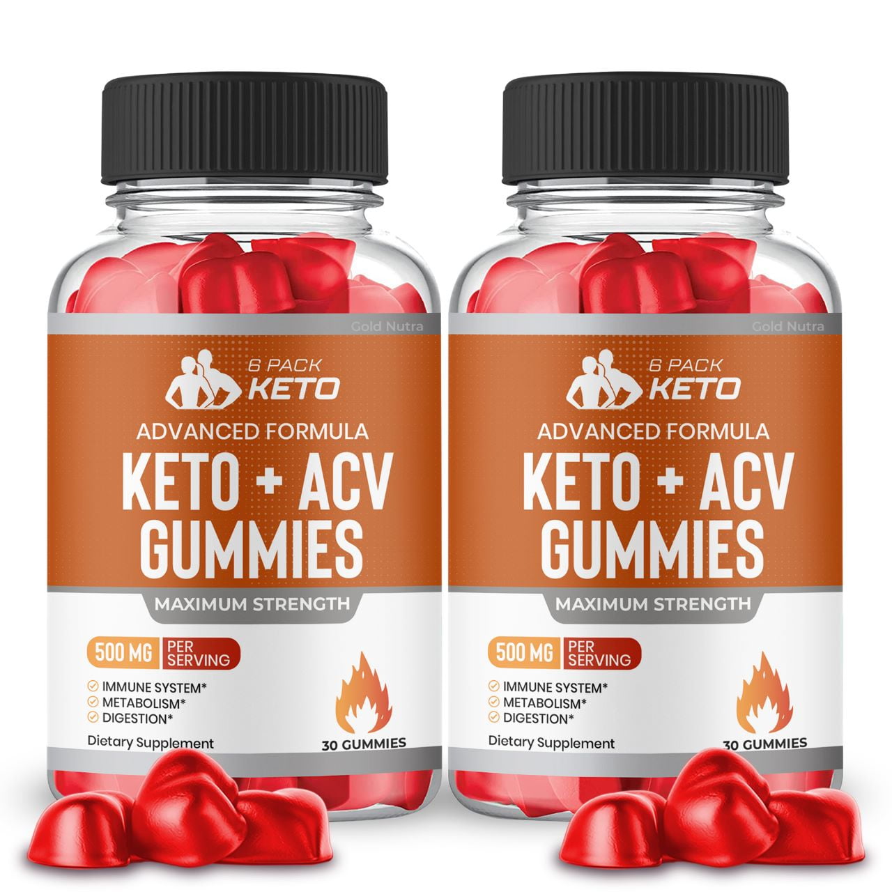 Gold Nutra 6 Pack Keto ACV Gummies, Weight Management, Digestive ...