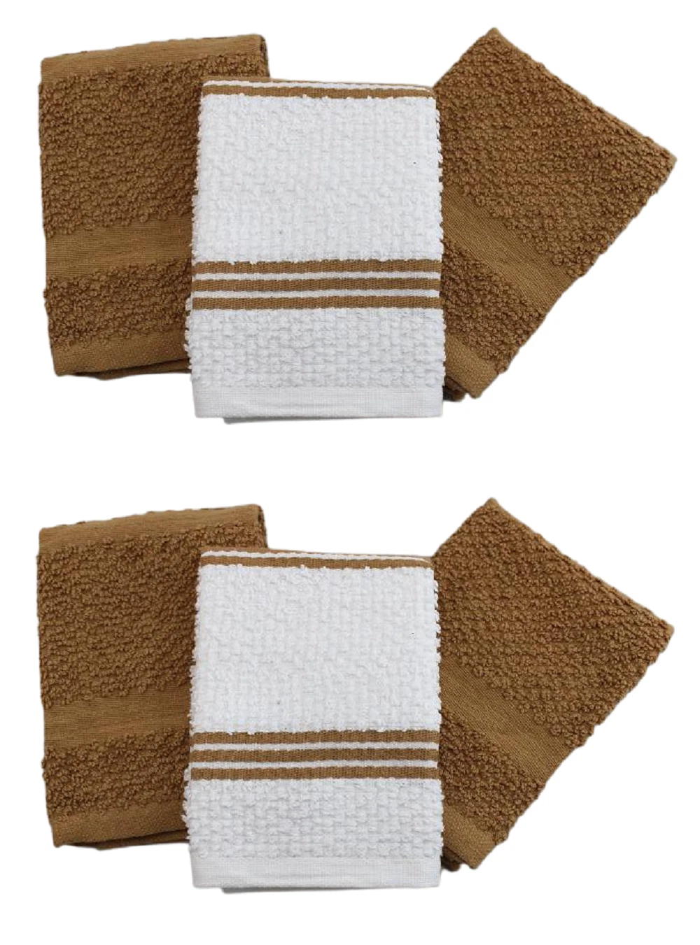 6-Pack Kitchen Dish Cloths Bar Mops Towels, 100% Cotton 12"X12 ...