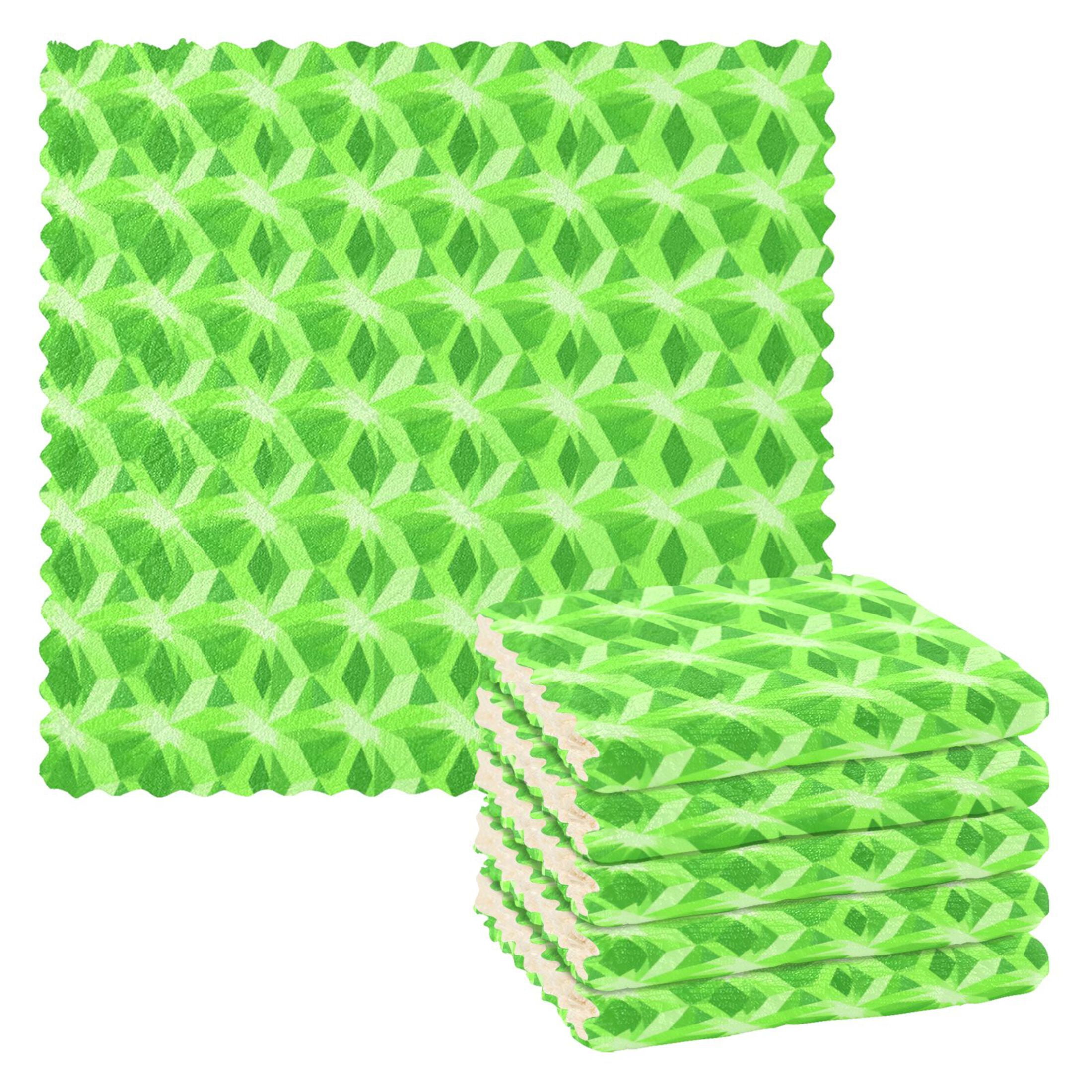 6 Pack Kitchen Dish Towels, 11 Inch x 11 Inch Reusable Cleaning Cloths ...