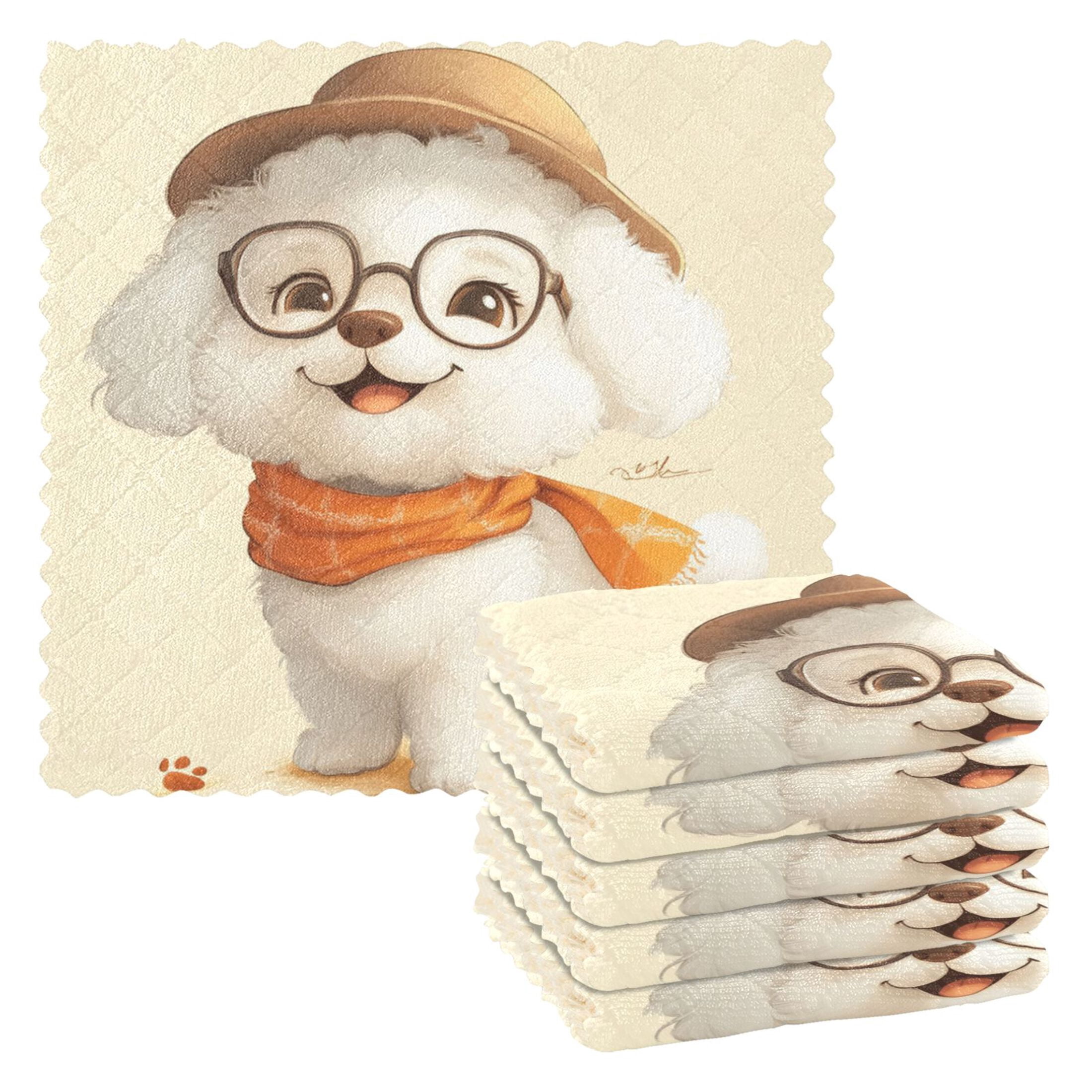6 Pack Kitchen Dish Towels, 11 Inch x 11 Inch Reusable Cleaning Cloths ...