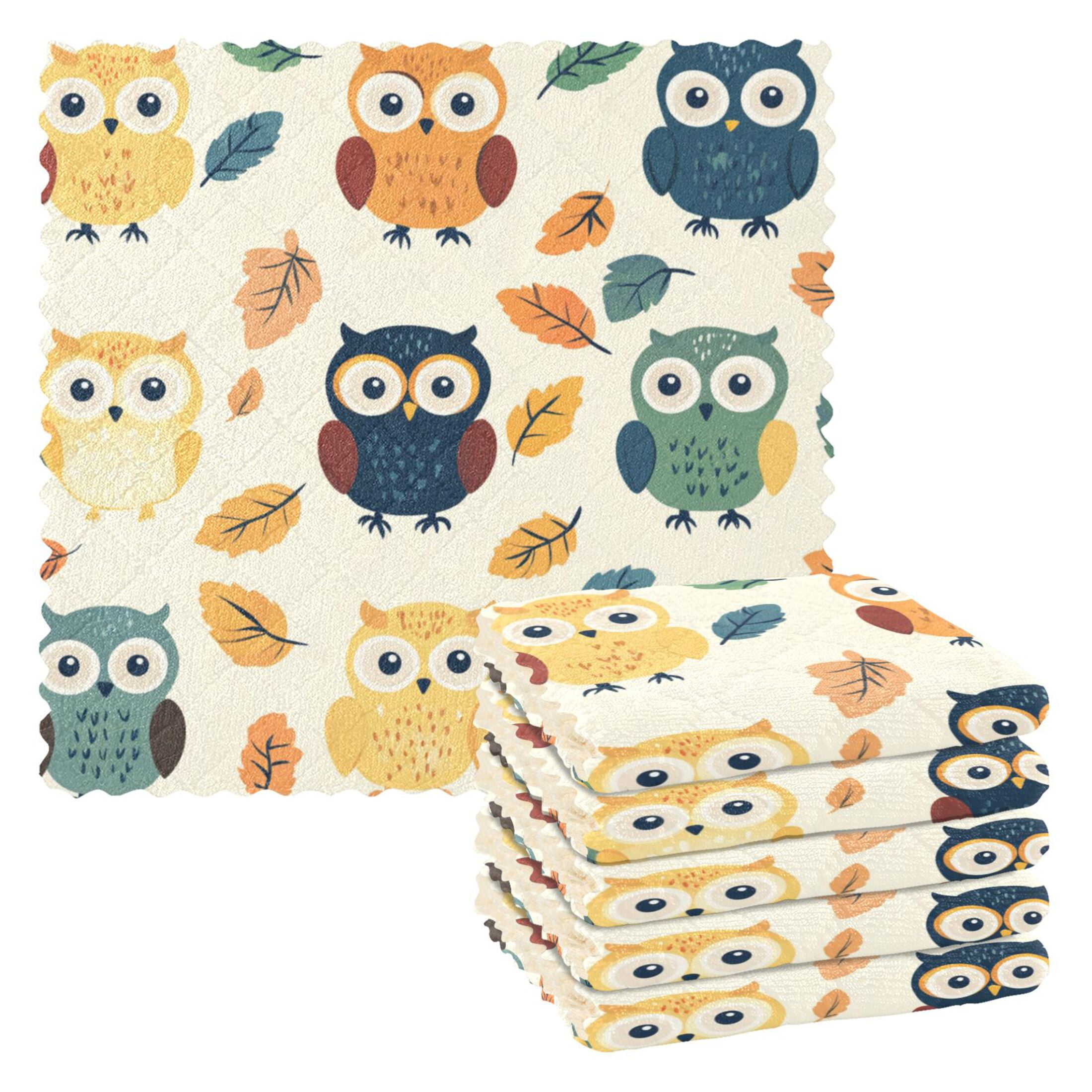 6 Pack Kitchen Dish Towels, 11 Inch x 11 Inch Reusable Cleaning Cloths ...