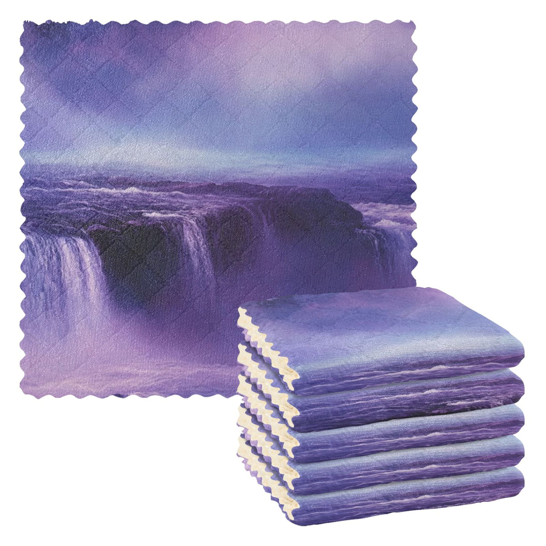 6 Pack Kitchen Dish Towels, 11 Inch x 11 Inch Reusable Cleaning Cloths ...