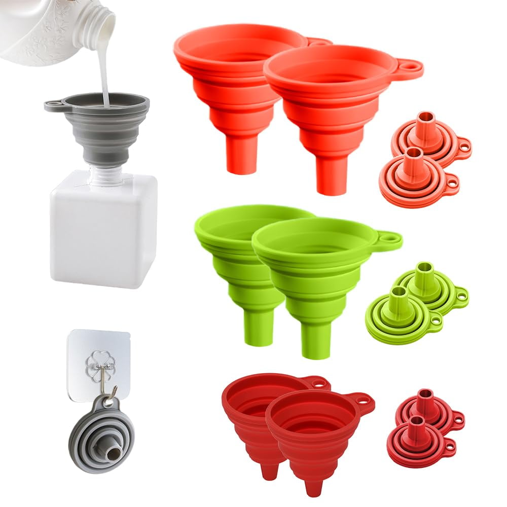 6 Pack Kitchen Funnel Set 2025 New Funnels for Kitchen Use Filling Bottles, Kitchen Gadgets ...