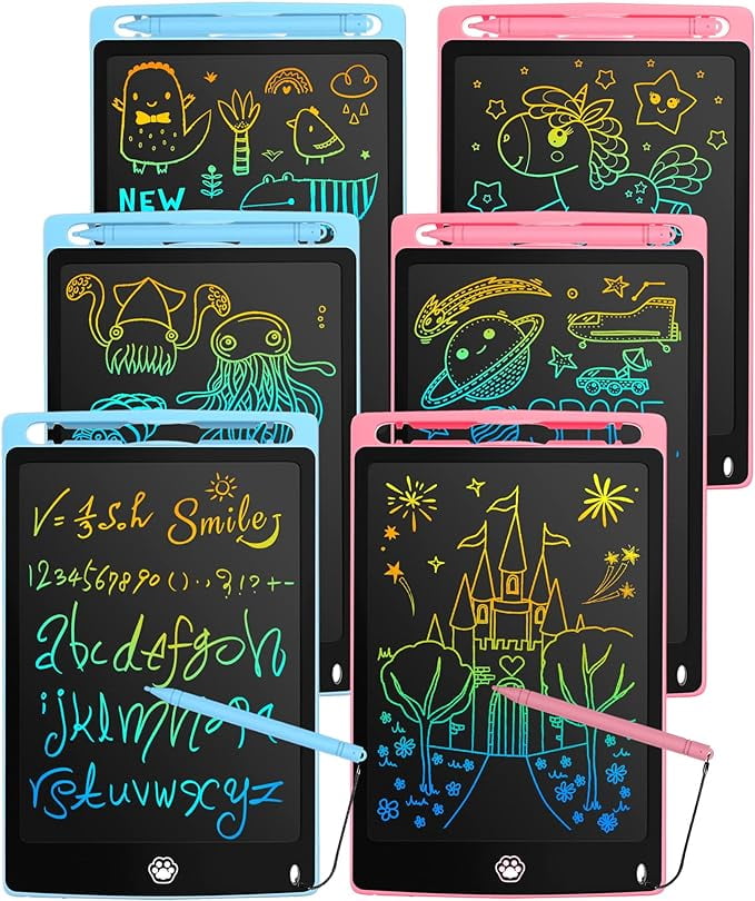6 Pack LCD Writing Tablet, 8.5 Inch Writing Tablet for Kids, Colorful ...