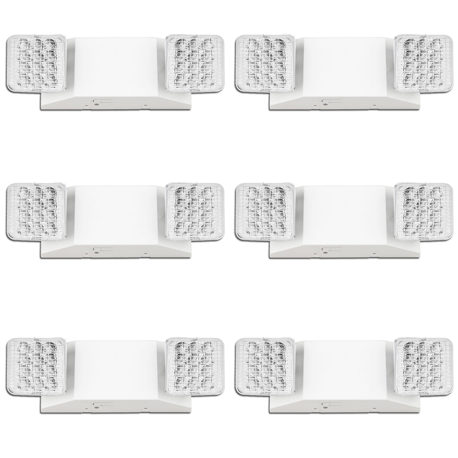 6 Pack LED Emergency Light with Battery Backup, Commercial Emergency ...