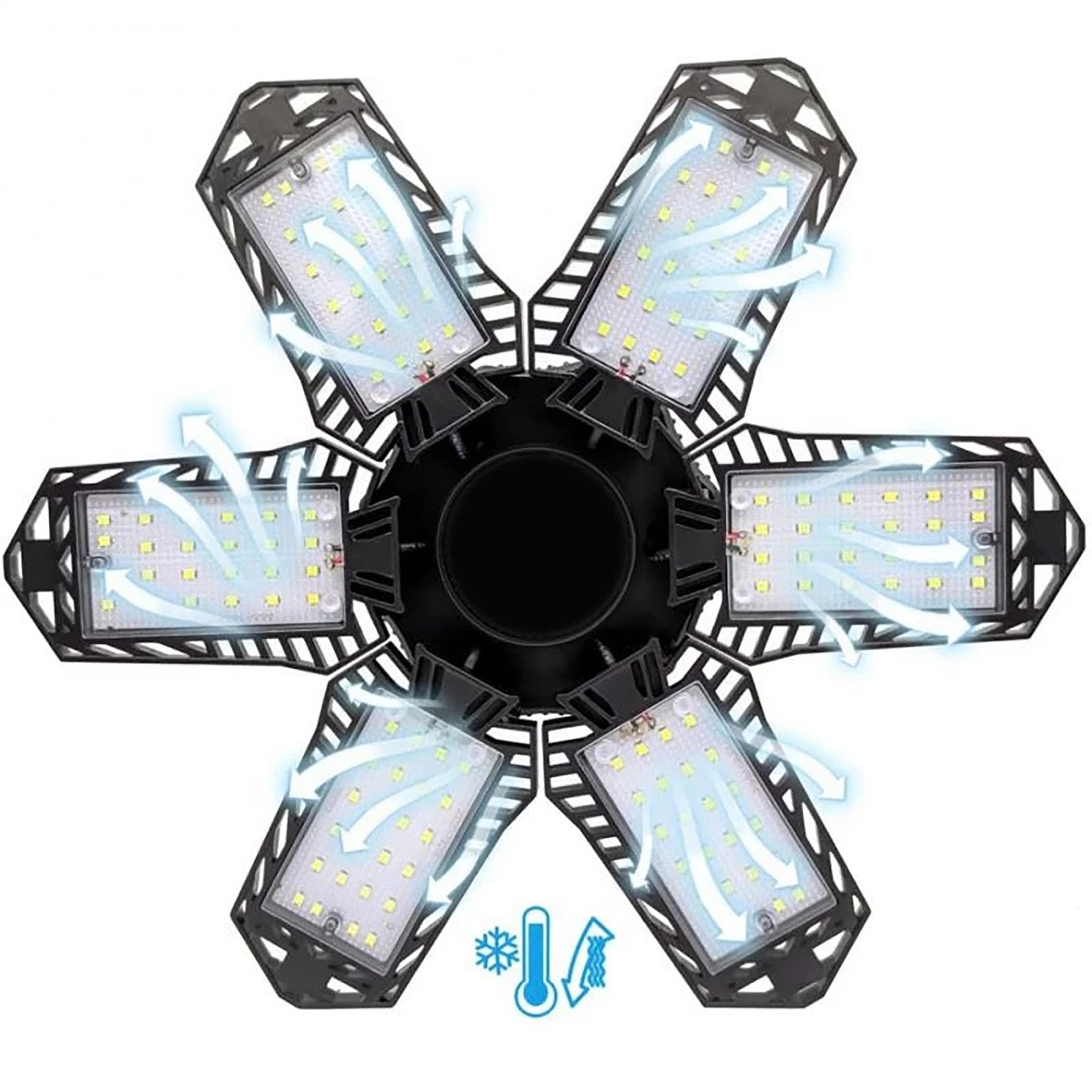 Alchgo 6 Pack LED Garage Lights, 180W Adjustable Ceiling Lights with 6 ...