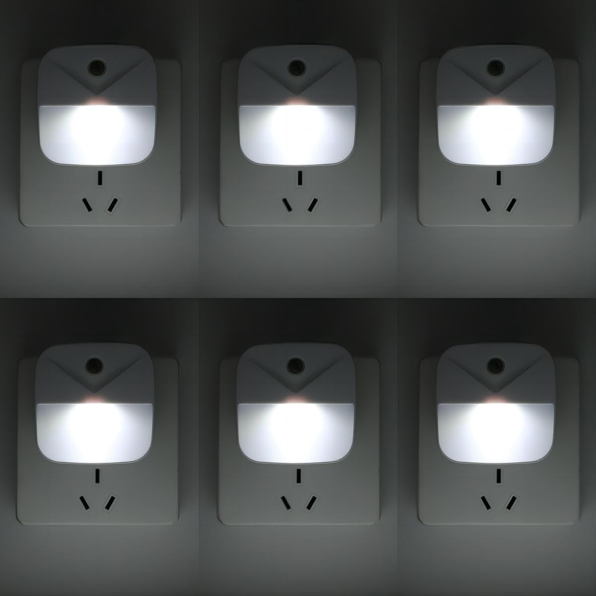 6 Pack LED Night Light Plug into Wall, Daylight White Color Dusk to ...