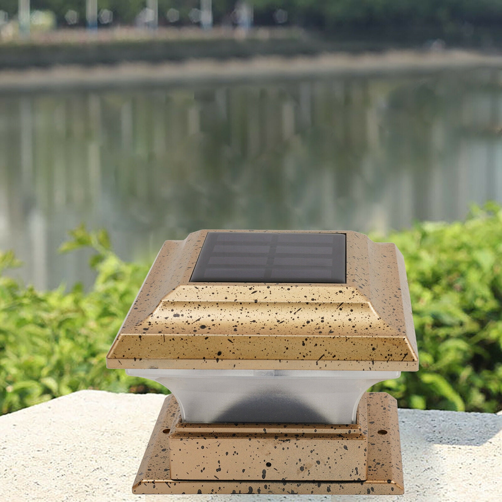 6 Pack LED Outdoor 4X4 Garden LED Post Deck Cap Square Fence Light ...