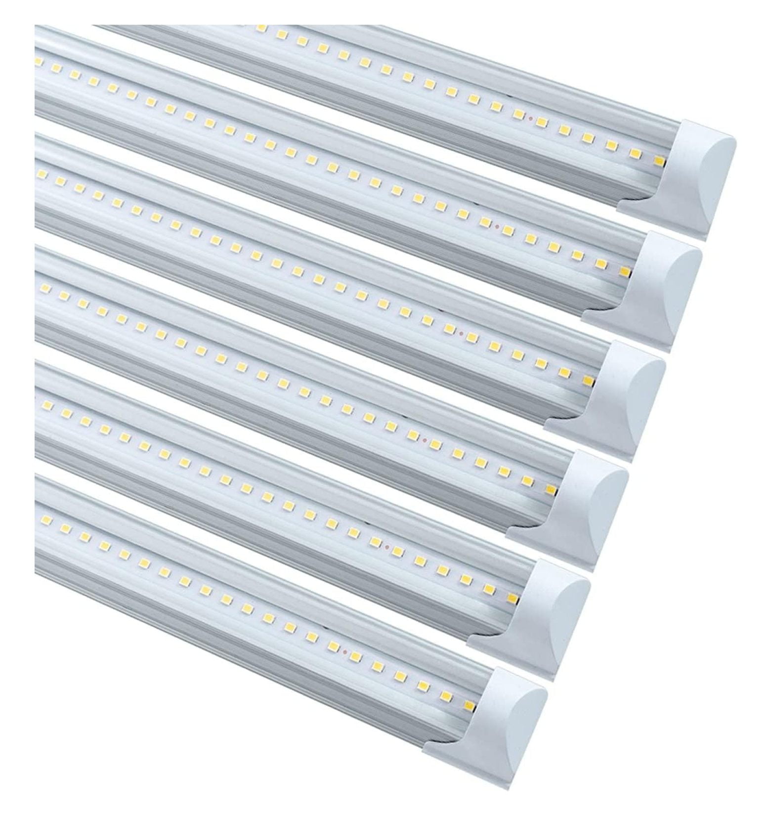 6 Pack LED Shop Light, 4FT 24W 6000K Daylight White Linkable T8 LED ...