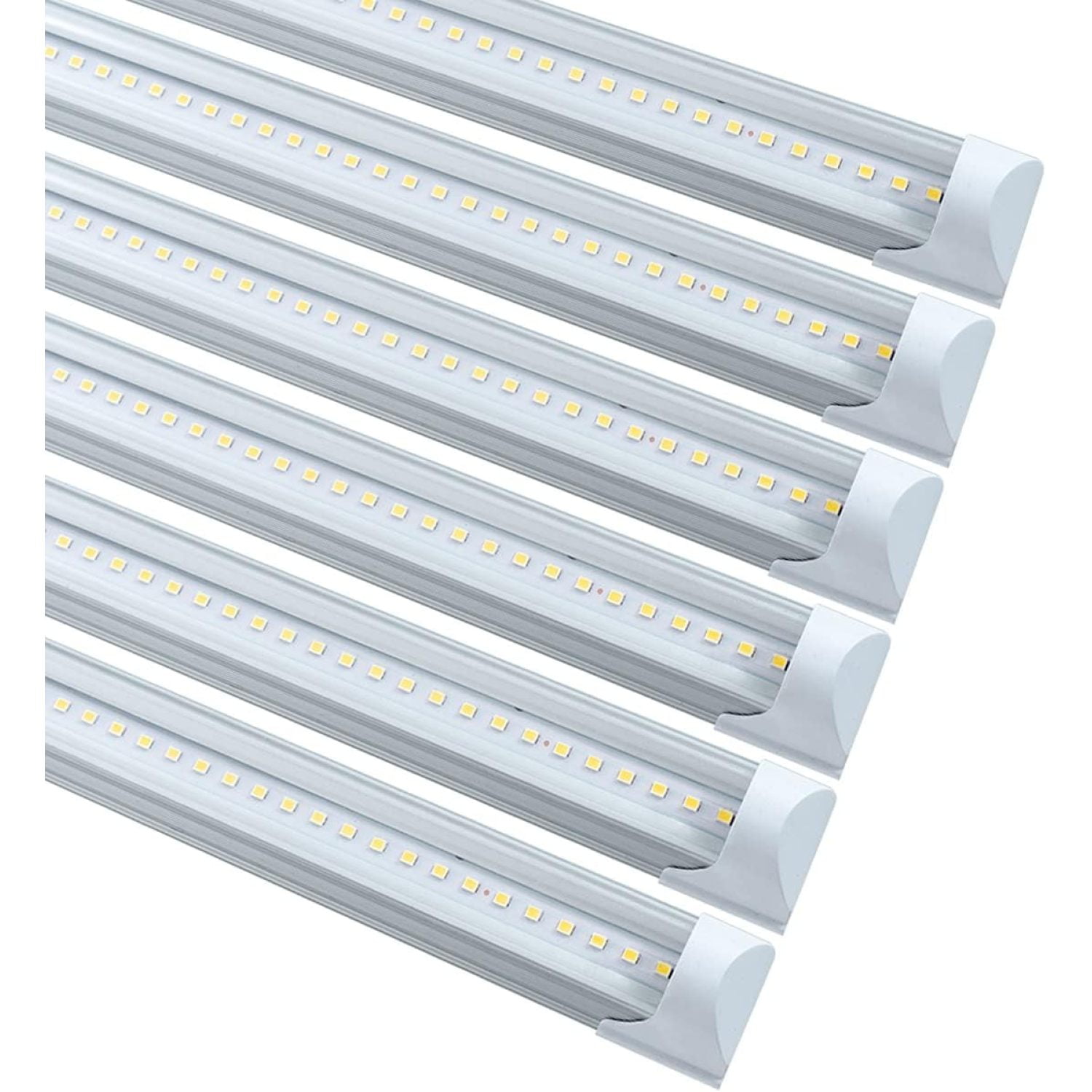 6 Pack LED Shop Light, 4FT 24W 6000K Daylight White Linkable T8 LED ...