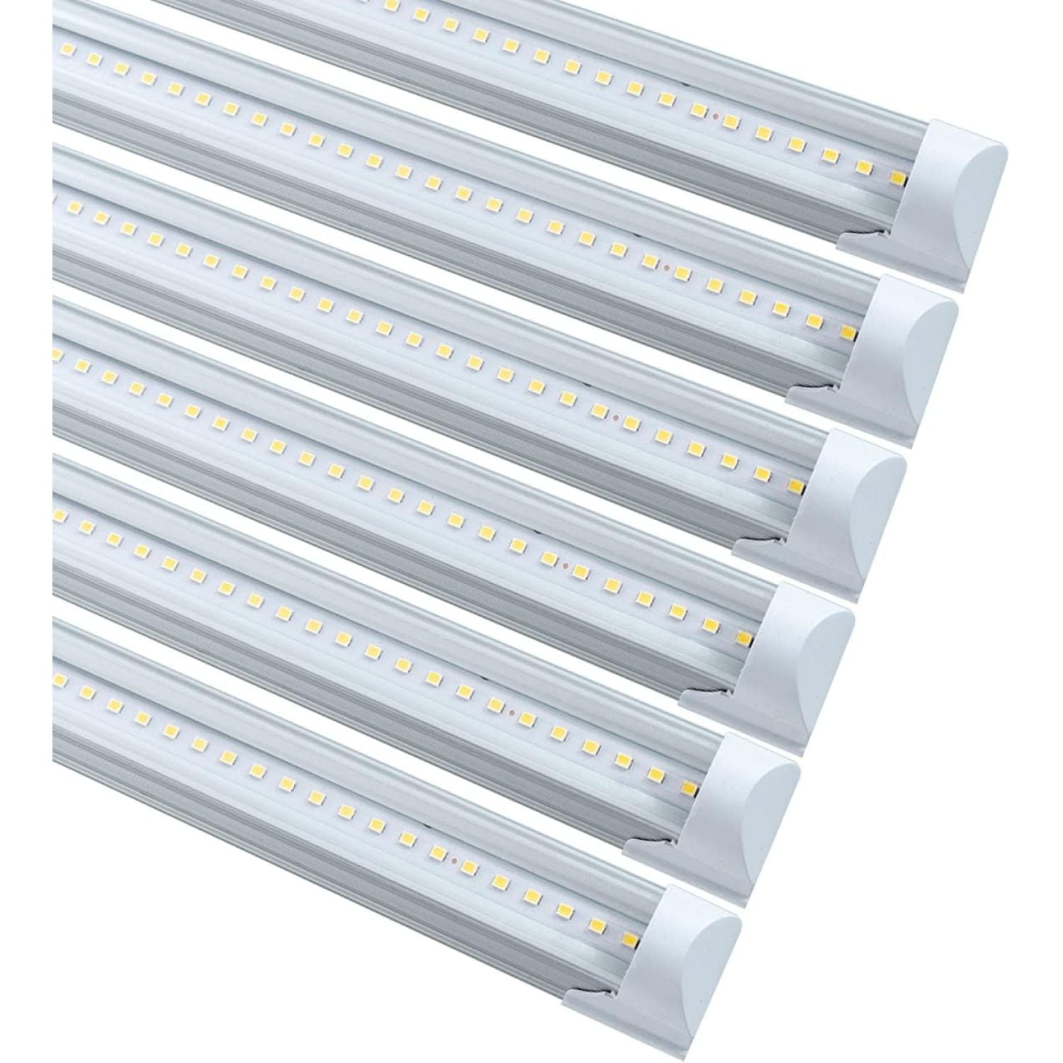 6 Pack LED Shop Light, 4FT 24W 6500K, Cool White, Clear Cover, Hight ...