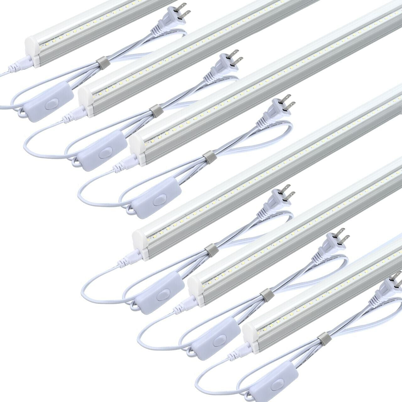 6 Pack LED T5 Integrated Single Fixture 4FT 20W LED Shop Ceiling Lights ...