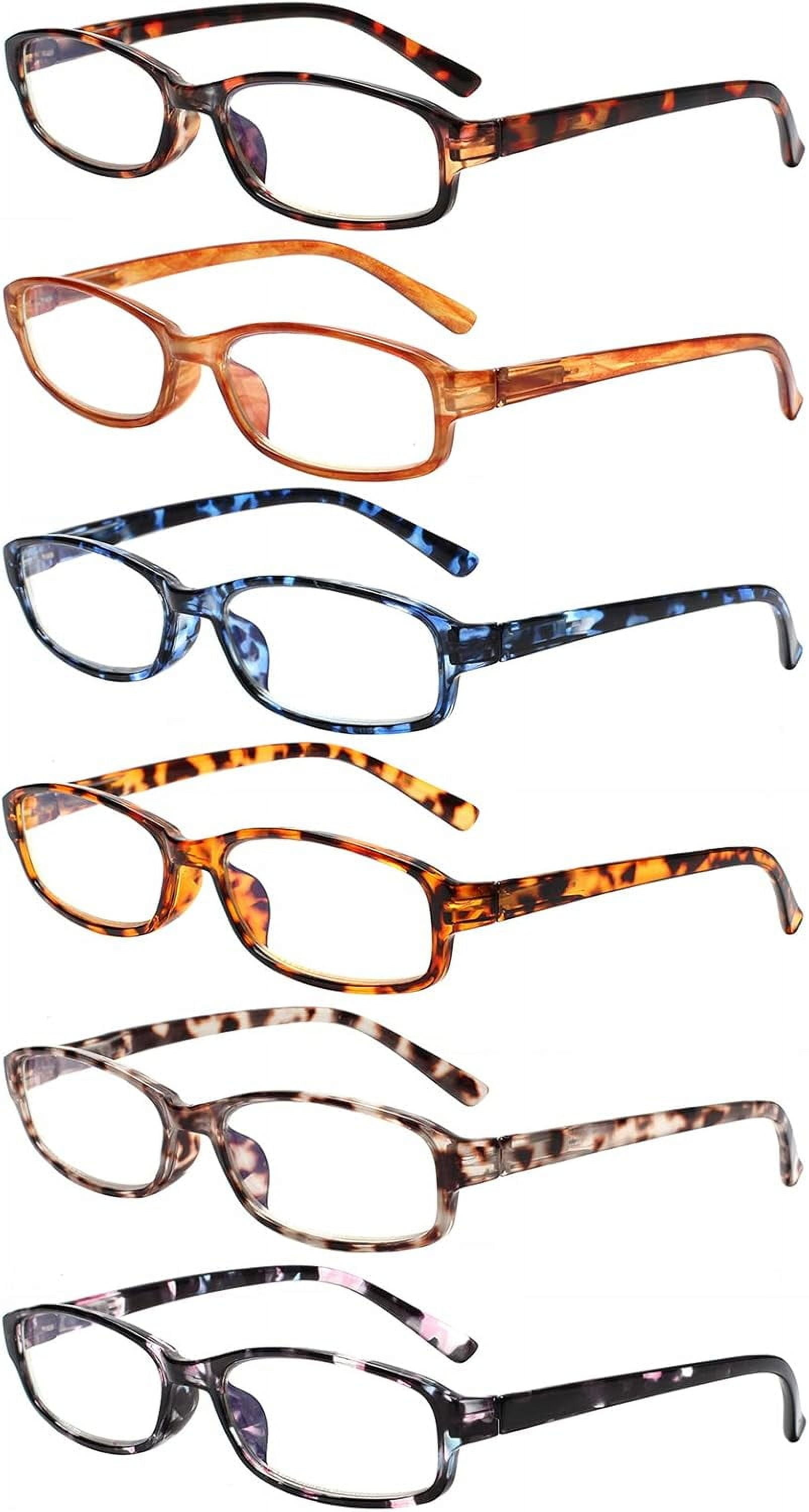 6 Pack Ladies Reading Glasses for Women Blue Light Blocking Spring ...