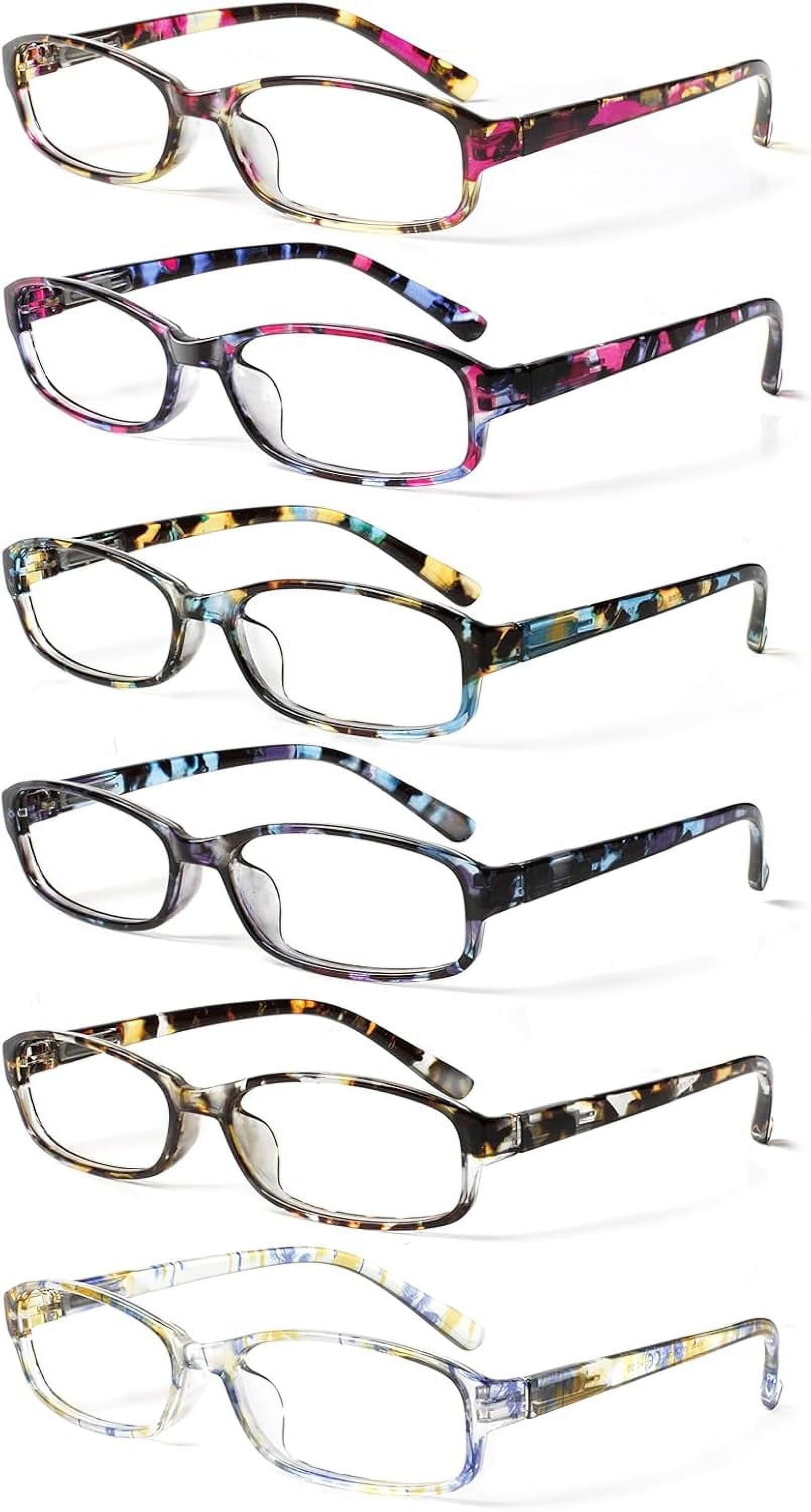 6 Pack Ladies Reading Glasses for Women Blue Light Blocking Spring ...