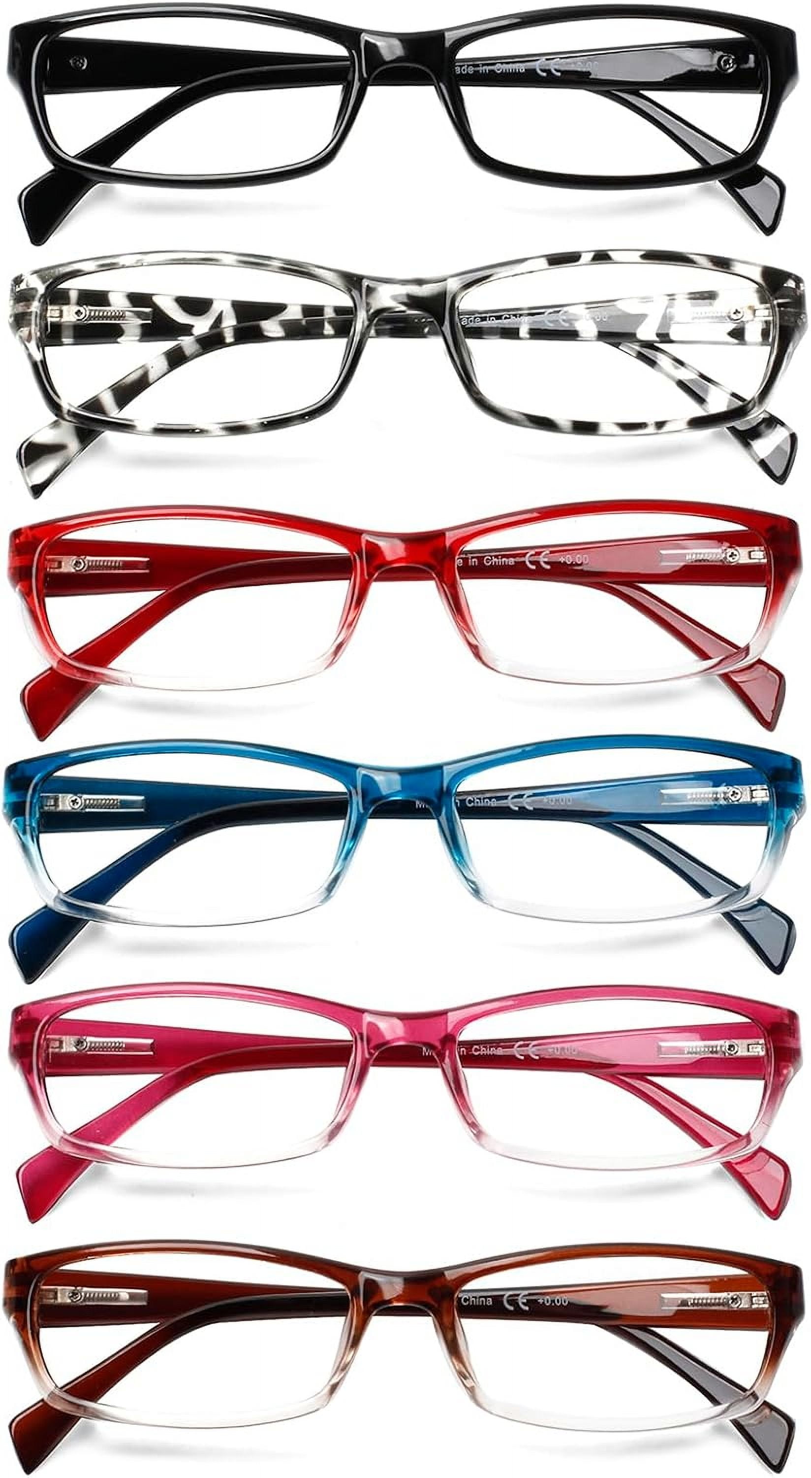 6 Pack Ladies Reading Glasses for Women Blue Light Blocking Spring ...