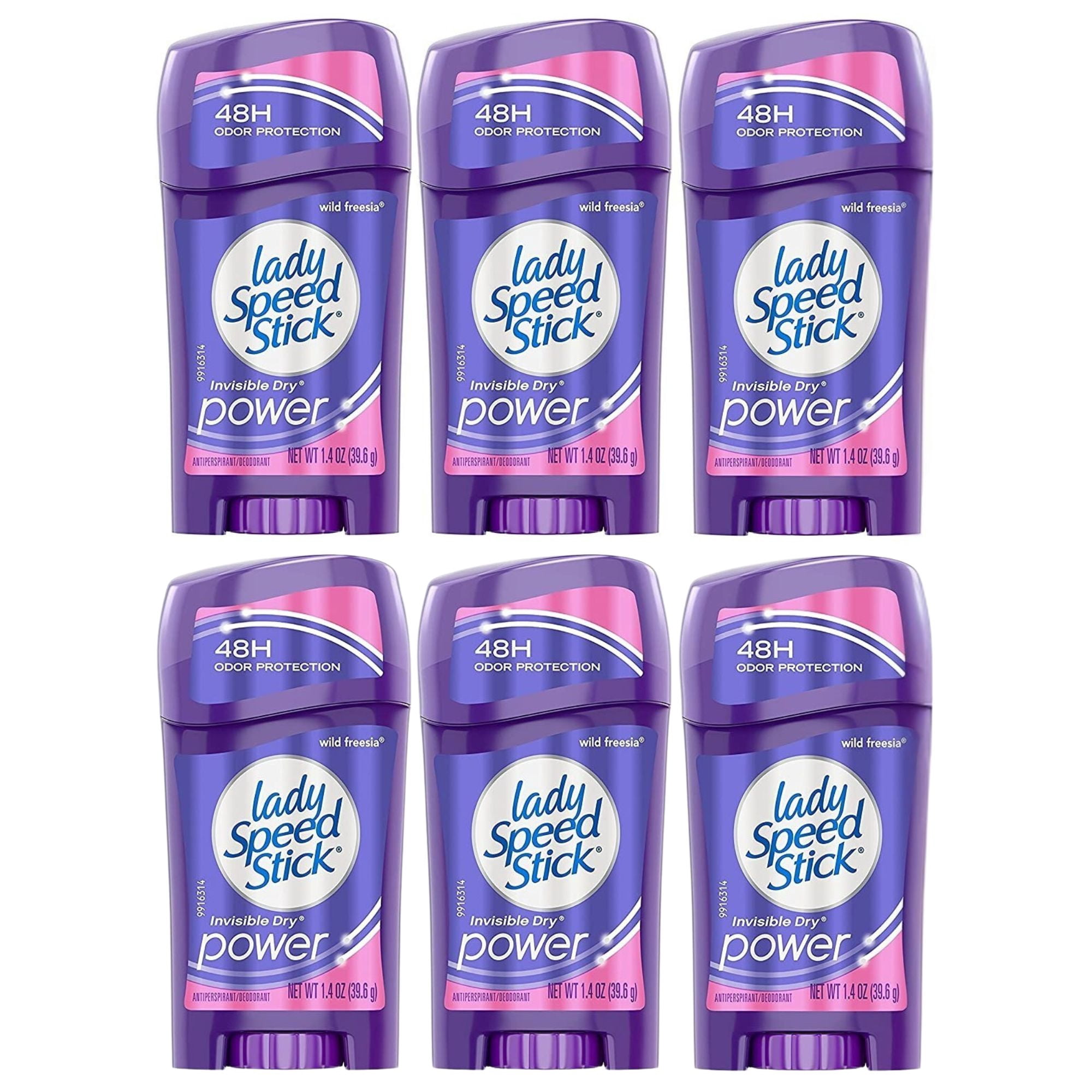 6 Pack Lady Speed Stick Womens Invisible Dry Deodorant Wild Freesia ...