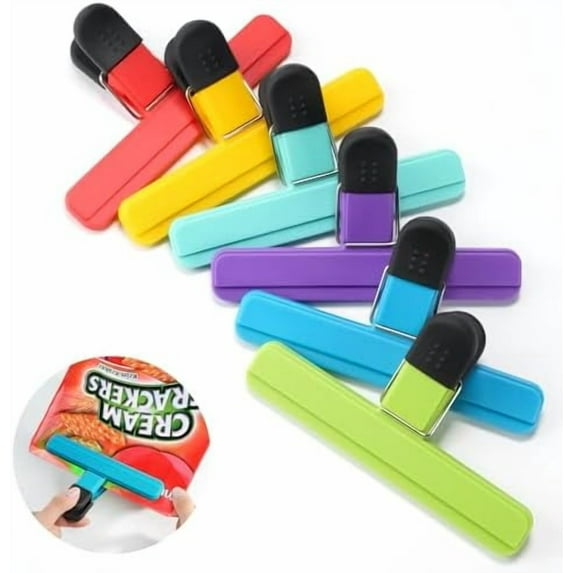 6 Pack Large Chip Clips, Heavy Duty Bag Clips For Food Storage, Snack ...