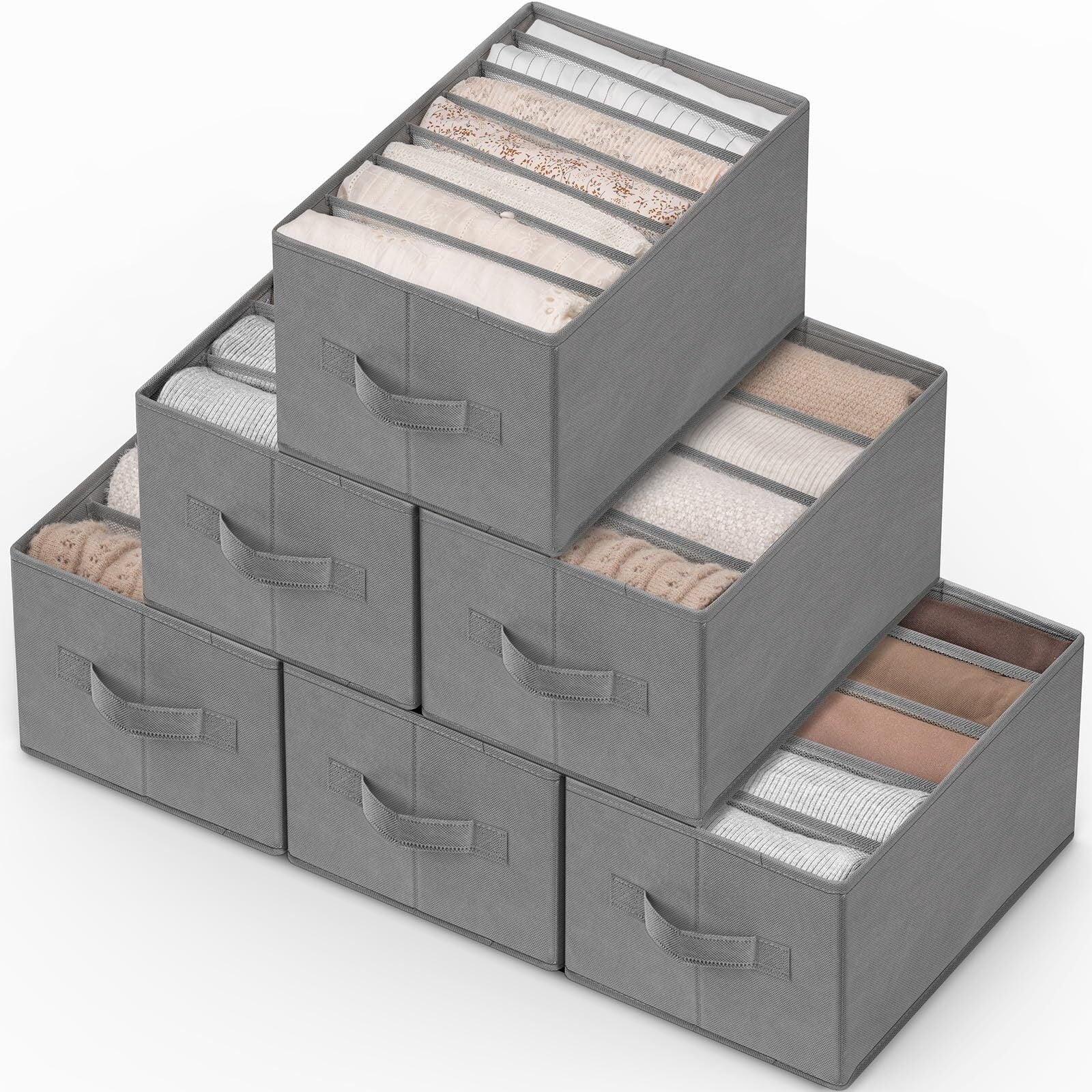 6 Pack Large Clothes Organizer, Wardrobe Closet Organizer and Storage ...