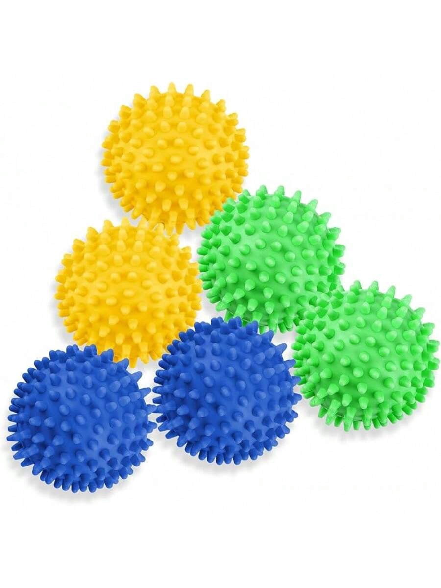 6 Pack Laundry Balls For Dryer Reusable Plastic Pellet Packs Fabric ...