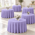 6 Pack Lavender Round Tablecloths 108 Inch For 48