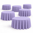 6 Pack Lavender Round Tablecloths 132 Inch For 72